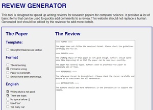 A Tool to Generate Reviews of Academic Papers | The Data Blog