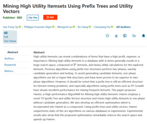 A yet more efficient high utility itemset mining algorithm (HAMM, to appear in IEEE TKDE) | The ...