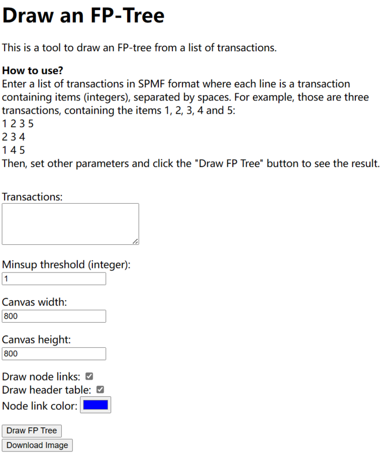 An Online Tool to Draw FP-Trees | The Data Blog